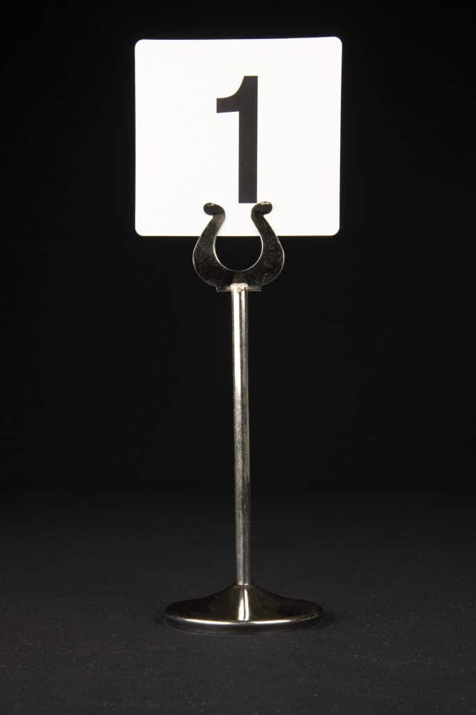 Table Numbers & Stand 7.5" tall - Jubilee Hire